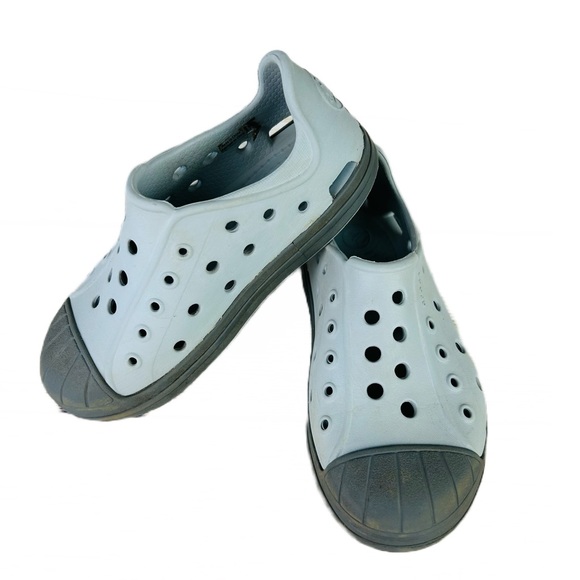 CROCS | Shoes | Crocs Grey Bump It Slip On Cap Toe Sneakers Little Kids ...